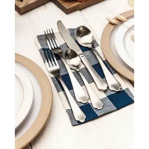 FARMHOUSE POTTERY Farmer's Gingham Napkin, Set Of 4 - Navy