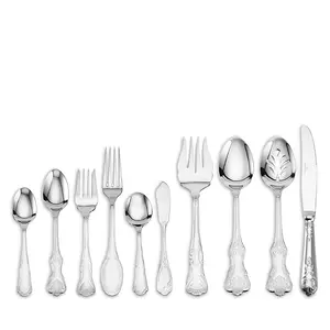 WALLACE Luxe 77 Piece Flatware Set, Service For 12 - Silver