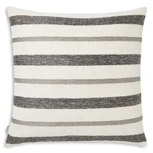 MODE LIVING Terra Java Throw Pillow, 22 X 22 - Striped Gray Metallic