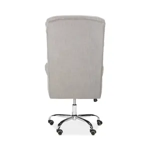 SAFAVIEH Ian Linen Swivel Office Chair