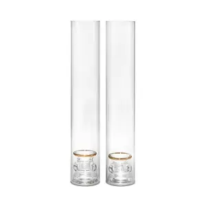 Aerin Sancia Taper Holder With Sleeve, Set Of 2 - Clear