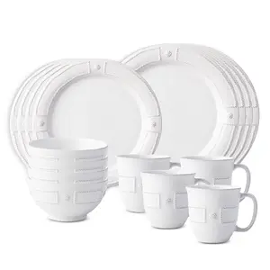 JULISKA French Panel 16 Piece Dinnerware Set, Service For 4 - Whitewash