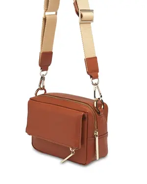 Whistles Bibi Leather Crossbody - Tan
