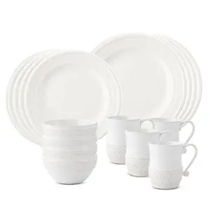 JULISKA Le Panier 16 Piece Dinnerware Set - Whitewash