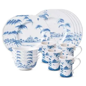 JULISKA Country Estate 16 Piece Dinnerware Set, Service For 4 - Delft Blue