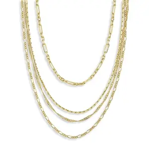Sterling Forever Multi Chain Layered Necklace