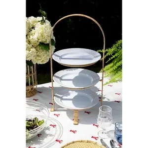 JULISKA Provence Whitewash Three Tiered Plate Server