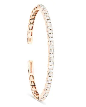 SUZANNE KALAN 18k Diamond Bangle Bracelet - Rose Gold