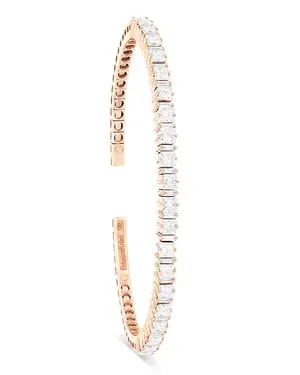 SUZANNE KALAN 18k Diamond Bangle Bracelet - Rose Gold