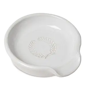 FARMHOUSE POTTERY Laurel Spoon Rest - Open White