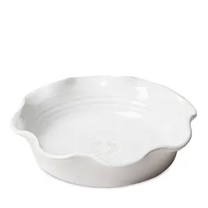 FARMHOUSE POTTERY Laurel Pie Dish - Open White