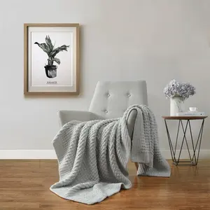 SUNDAY CITIZEN Waffle Lightweight Throw - Cloud Grey
