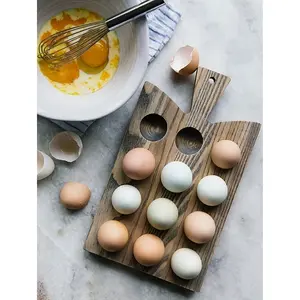 FARMHOUSE POTTERY Wooden Egg Board - Grey