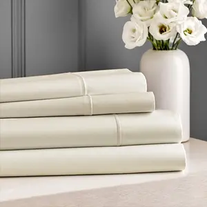 SKY 500tc Sateen Wrinkle-resistant Sheet Set, Twin Xl - Exclusive Ivory