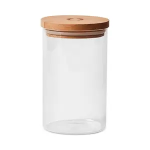 FARMHOUSE POTTERY Medium Glass Canister - Clear