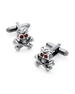 LINK UP Skull And Crossbones Cufflinks