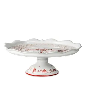 JULISKA Country Estate Winter Frolic Cake Stand - Ruby