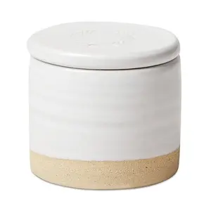 FARMHOUSE POTTERY Silo Butter Keeper - Open White