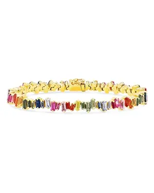 SUZANNE KALAN 18k Rose Gold Fireworks Sapphire Bracelet - Multi/gold