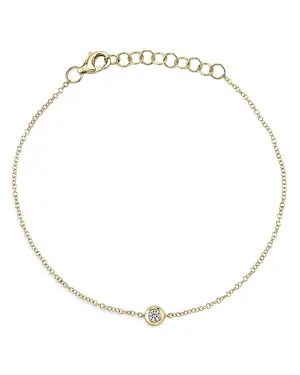 MOON & MEADOW 14k Yellow Diamond Bezel Chain Bracelet - Gold