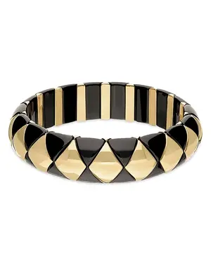 Roberto Demeglio Aura Ceramic Statement Bracelet - Black/gold