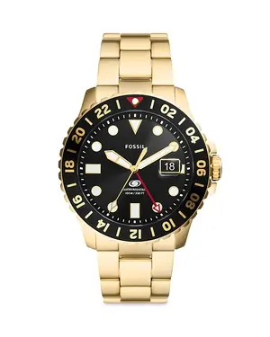 Fossil Blue Gmt Watch - Black/gold
