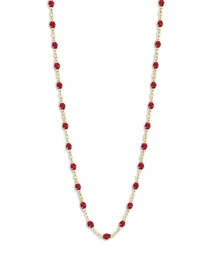 Gigi Clozeau Gigi Clozeau 18k Yellow Gold Resin Bead Necklace Cherry
