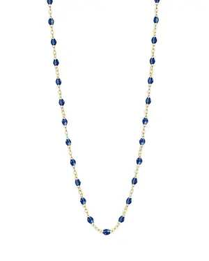 Gigi Clozeau Gigi Clozeau 18k Yellow Gold Resin Bead Necklace Dark Blue