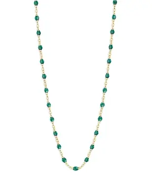 Gigi Clozeau Gigi Clozeau 18k Yellow Gold Resin Bead Necklace Emerald