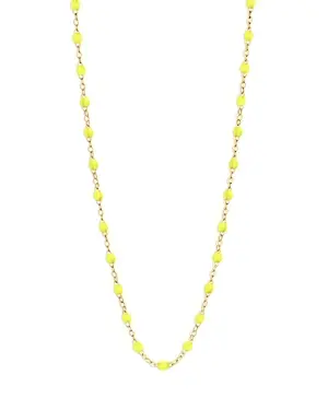 Gigi Clozeau Gigi Clozeau 18k Yellow Gold Resin Bead Necklace Lime