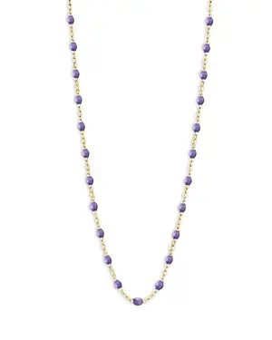 Gigi Clozeau Gigi Clozeau 18k Yellow Gold Resin Bead Necklace Mauve