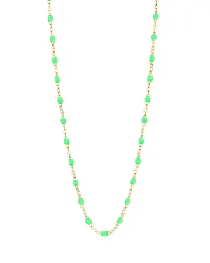 Gigi Clozeau 18k Yellow Gold Resin Bead Necklace - Neon