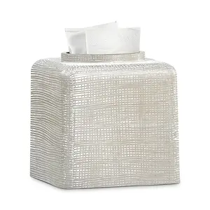 LABRAZEL Woven Tissue Box - Platinum/ivory