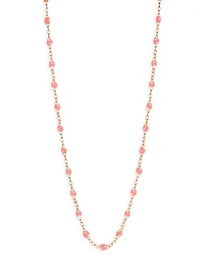 Gigi Clozeau Gigi Clozeau 18k Rose Gold Resin Bead Necklace Fuchsia/rose Gold