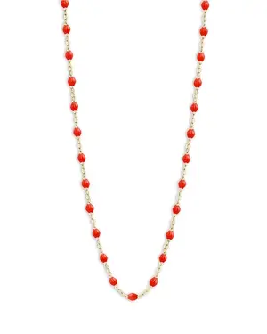 Gigi Clozeau Gigi Clozeau 18K Yellow Gold Resin Bead Collar Necklace Red/gold