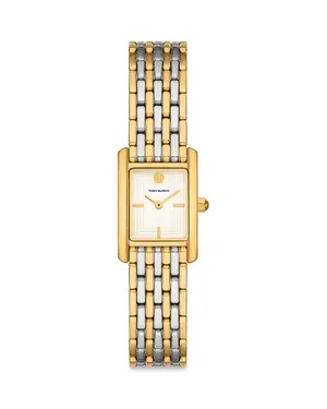 Tory Burch The Eleanor Small Two-tone Watch, 19mm - White/gold