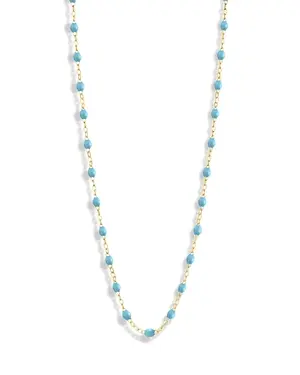 Gigi Clozeau Gigi Clozeau 18k Yellow Gold Resin Bead Necklace Turquoise