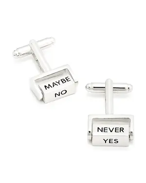 LINK UP Yes/no/maybe Spinner Cufflinks