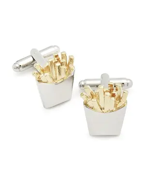 LINK UP French Fries Cufflinks - Gold