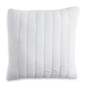 Dkny Pure Quilted Voile Decorative Pillow, 18 X 18 - White