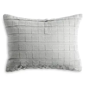 Dkny Pure Applique Decorative Pillow, 12 X 16 - Platinum