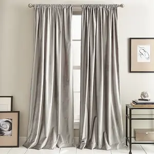Dkny Modern Knotted Velvet 108 X 50 Window Panel, Pair - Silver