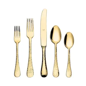 MEPRA Pvd Titanium Coated Flatware 5-piece Place Setting - Gold