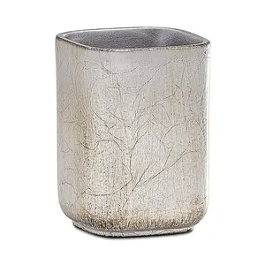 LABRAZEL Ava Gold Tone Brush Holder - Silver Leaf