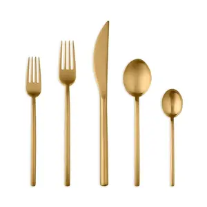 MEPRA Due Ice Oro 5-piece Place Setting - Brushed Gold
