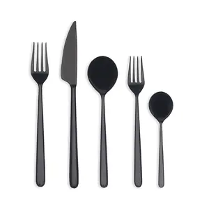 MEPRA Linea Oro Nero 5-piece Place Setting Black