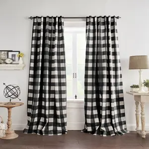 ELRENE HOME FASHIONS Grainger Buffalo Check Blackout Window Curtain, 52 X 95