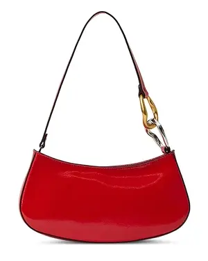 Staud Ollie Leather Shoulder Bag - Cherry