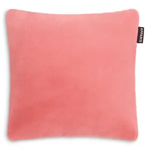 Apparis Brenn Faux Fur Pillow, Square Geranium
