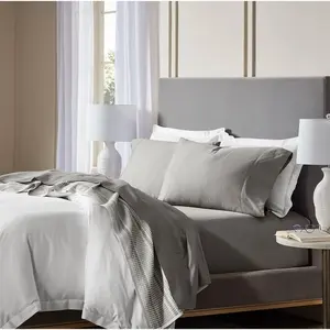 BOLL & BRANCH Signature Organic Cotton Hemmed Sheet Set, Twin - Stone